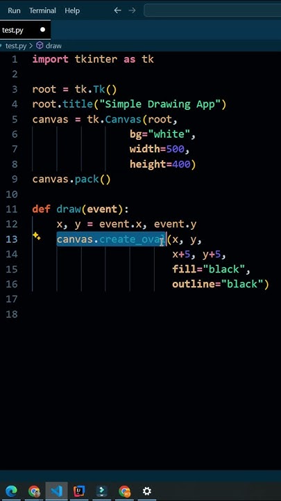 Build a Simple Drawing App in Python! #python #programming - YouTube