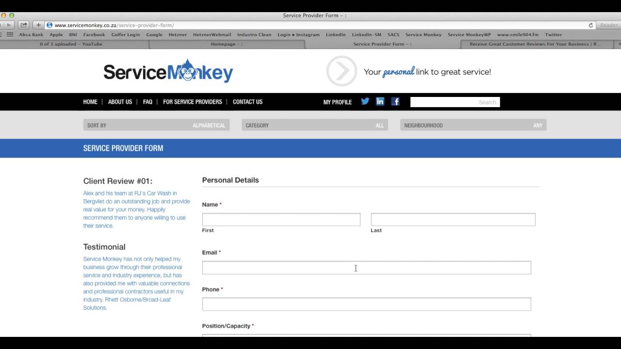 How do I go about registering my business on Servicemonkey? - YouTube