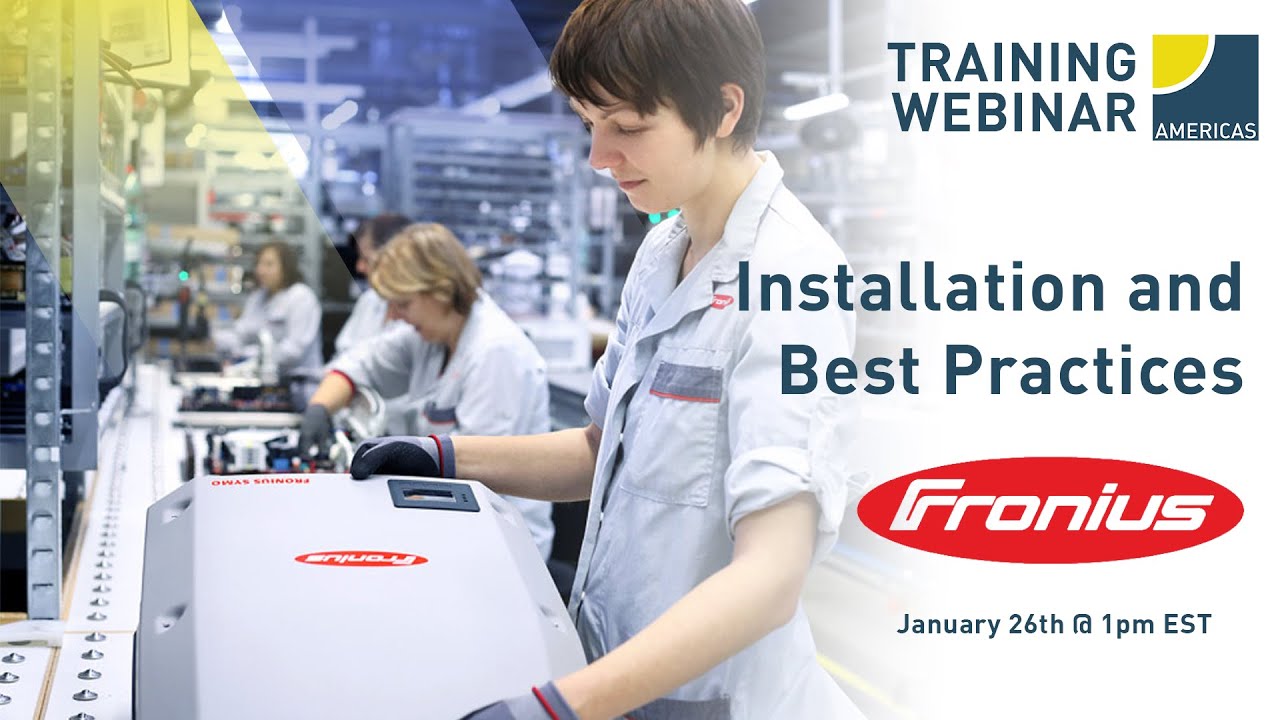 Webinar - Inverters and Installation Best Practices with Fronius - YouTube