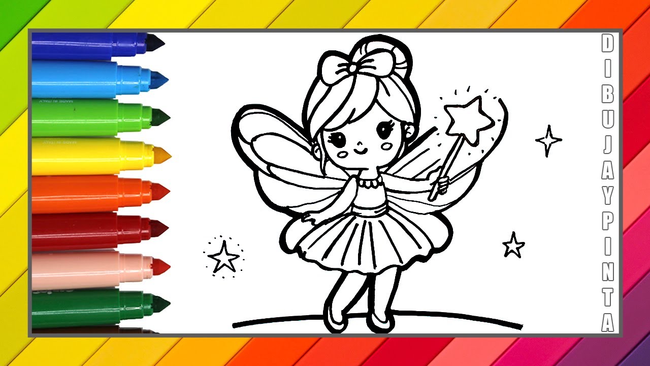 Cómo Dibujar un HADA Paso a Paso 🧚🌟 🌈Dibujos para Niños🌈 - YouTube