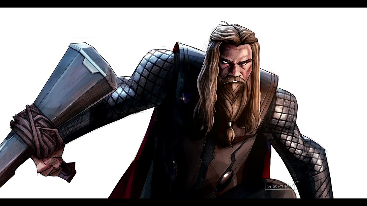 Thor (Avengers: Endgame, 2019) Draw steps - YouTube
