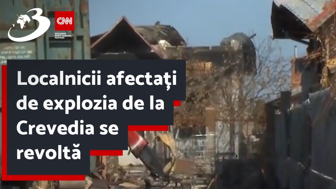 Localnicii afectați de explozia de la Crevedia se revoltă - YouTube