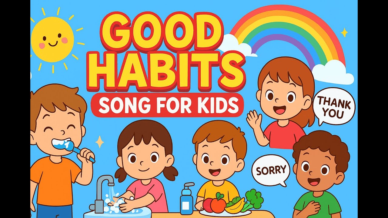 Good Habits Song for Kids | Learn Good Manners | Daily Routine Rhymes ...