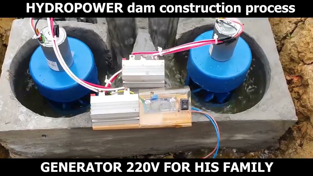 I built a mini hydroelectric dam 220V - YouTube
