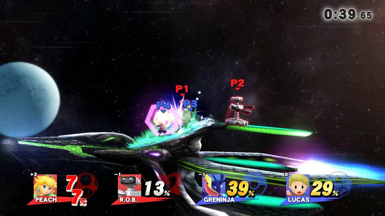 Peach (Sneej) & ROB vs. Greninja & Lucas | Smash 4 | Doubles | For Fun ...