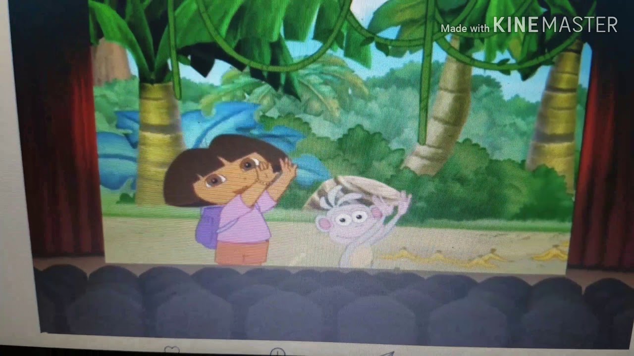 Dora and Boots swinging on the vines, but it Squatchy Berger saying yo ...