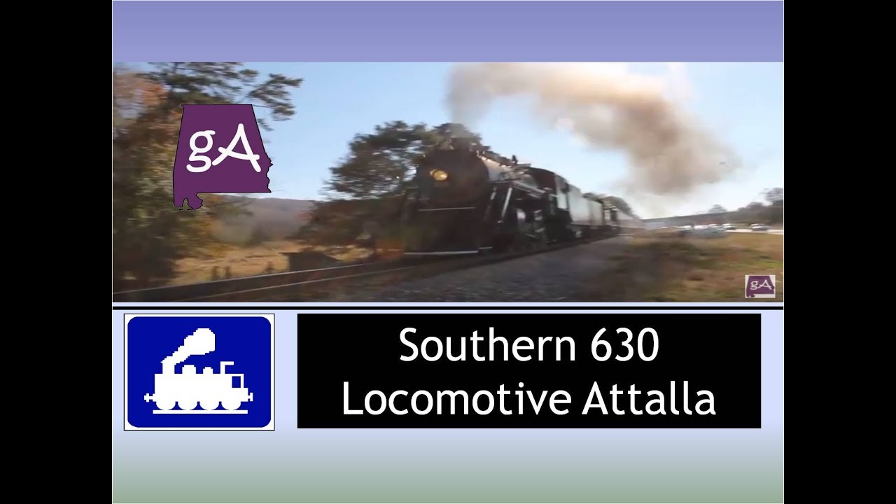 Southern 630 Locomotive in Attalla Alabama - YouTube