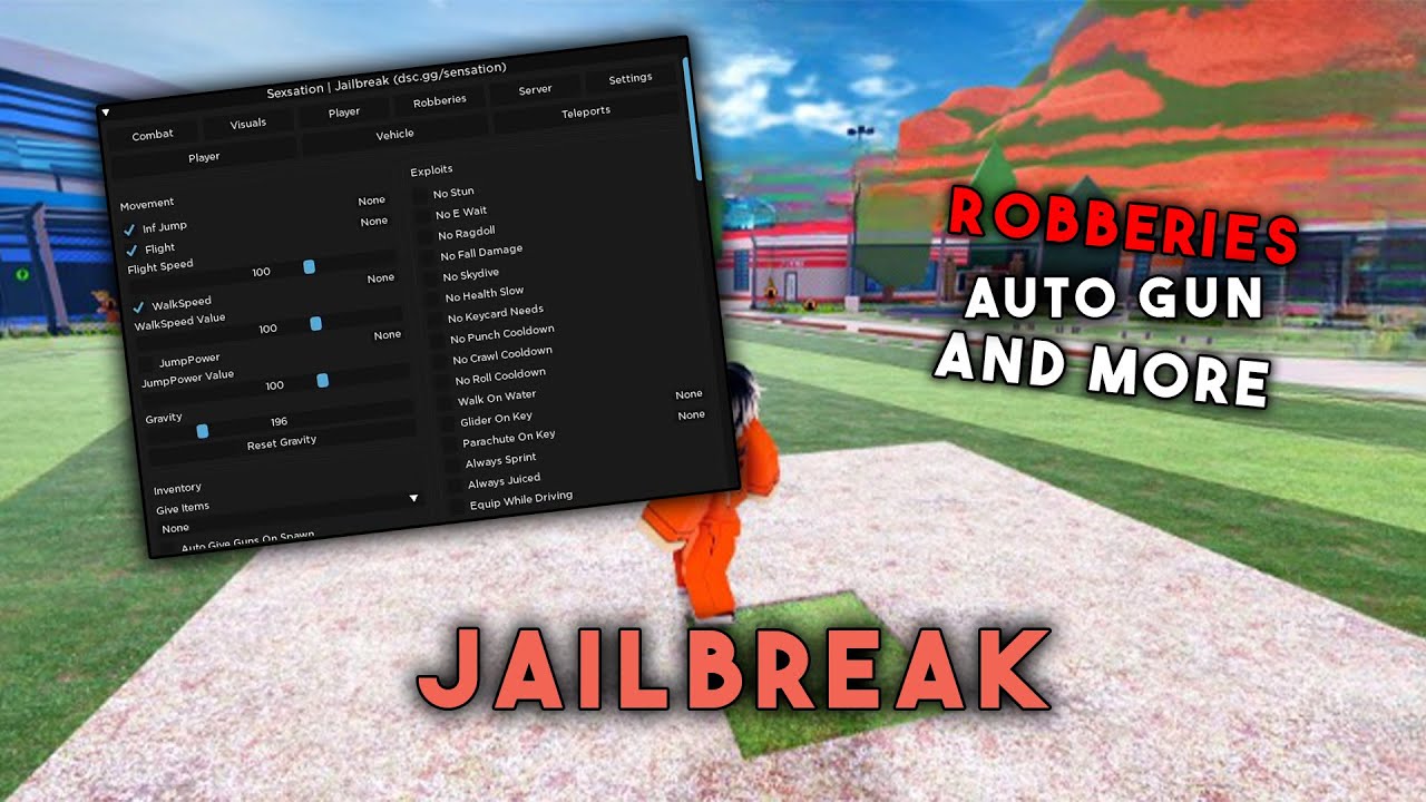 Jailbreak Script Hack GUI | Auto Farm/Guns, Robberies, High Jump ...