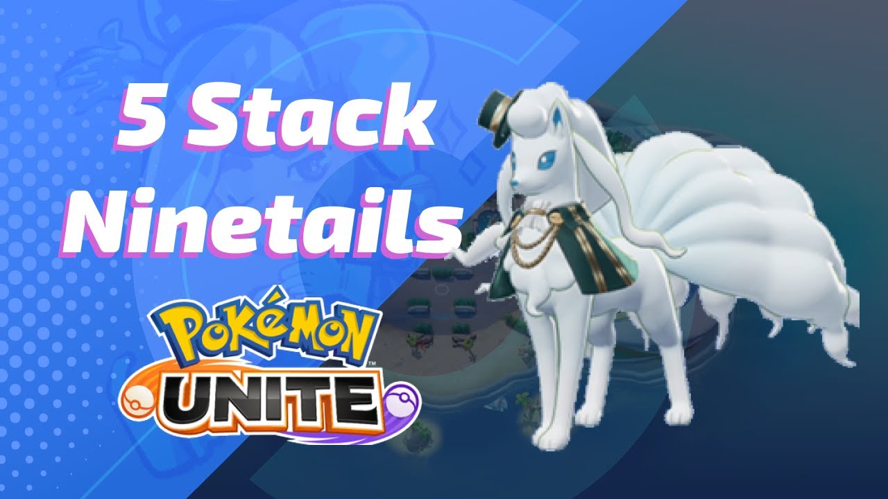 Ninetails blows down a 5 stack with Blizzard in Pokemon Unite - YouTube