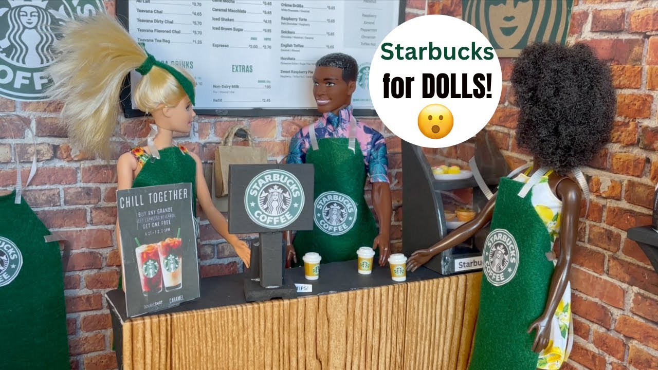 OMG 😳 DIY Starbucks for Dolls! - YouTube