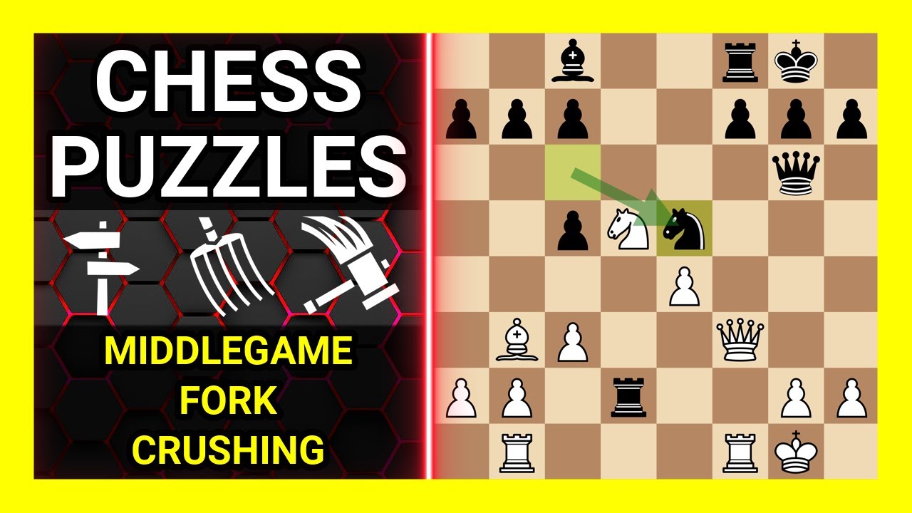 Chess Puzzles to Practice. Themes: Middlegame, Fork, Crushing. Learn ...