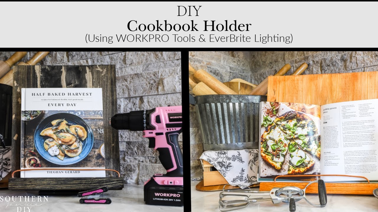 Simple DIY Cookbook Stand: 2 Easy Styles - YouTube