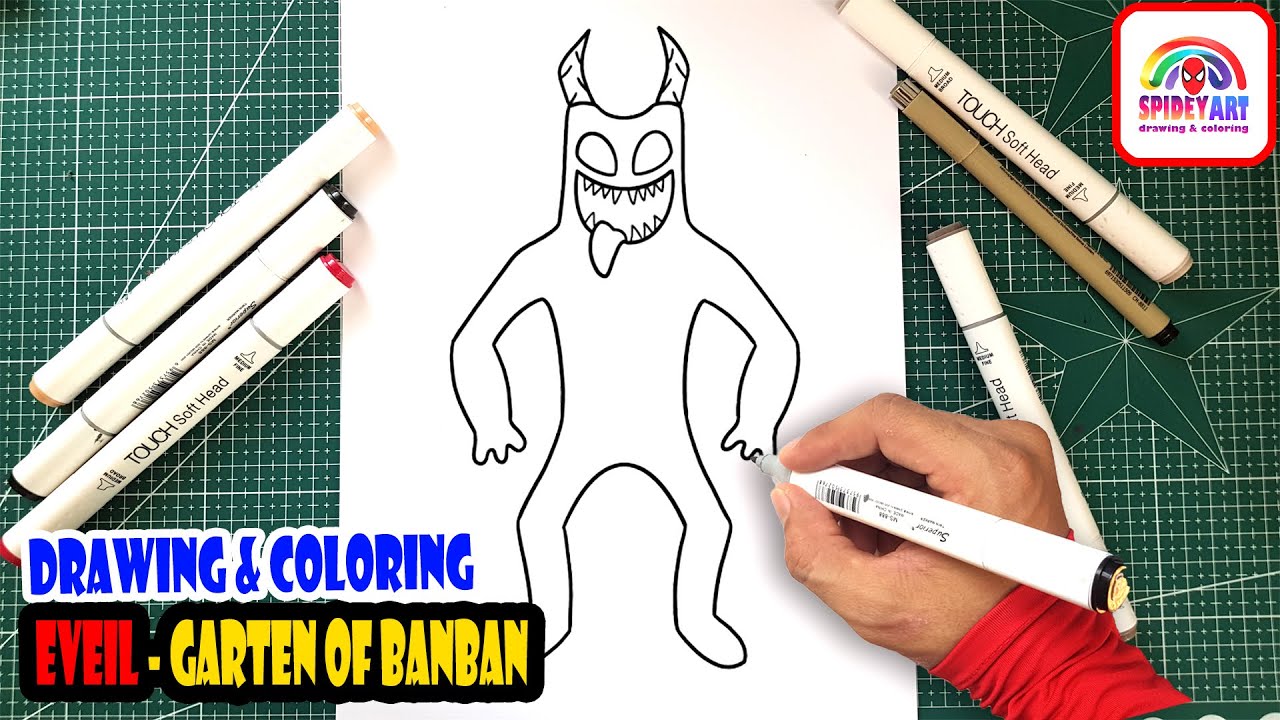 How to draw Evil - Garten of Banban - YouTube
