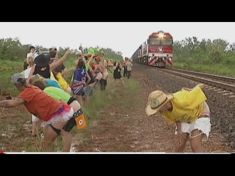 Famous Australian😁 train 'mooned' tocelebrate tenth year - YouTube
