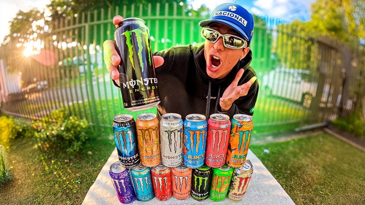 PROVANDO TODOS OS SABORES DE MONSTER DO BRASIL! - YouTube