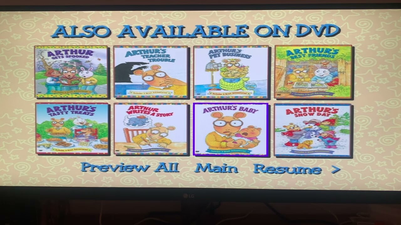 Arthur: Arthur Cracks The Case DVD Menu Walkthrough 2003 - YouTube