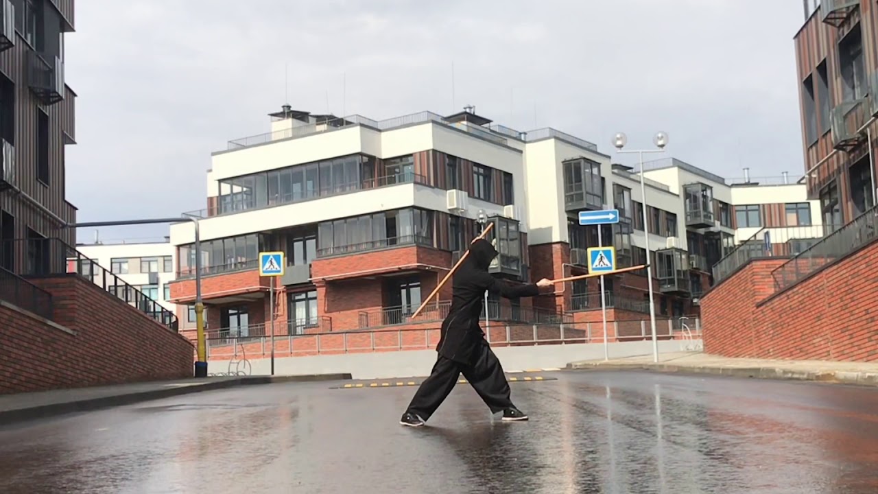 Double staff / double swords basic wushu tutorial - YouTube