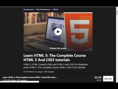 Learn HTML 5 The Complete Course HTML 5 And CSS3 tutorials - YouTube