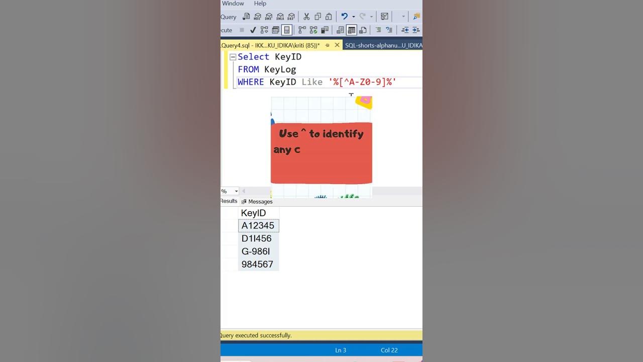SQL Tricks | How to Identify Alphanumeric Values #sqltips - YouTube