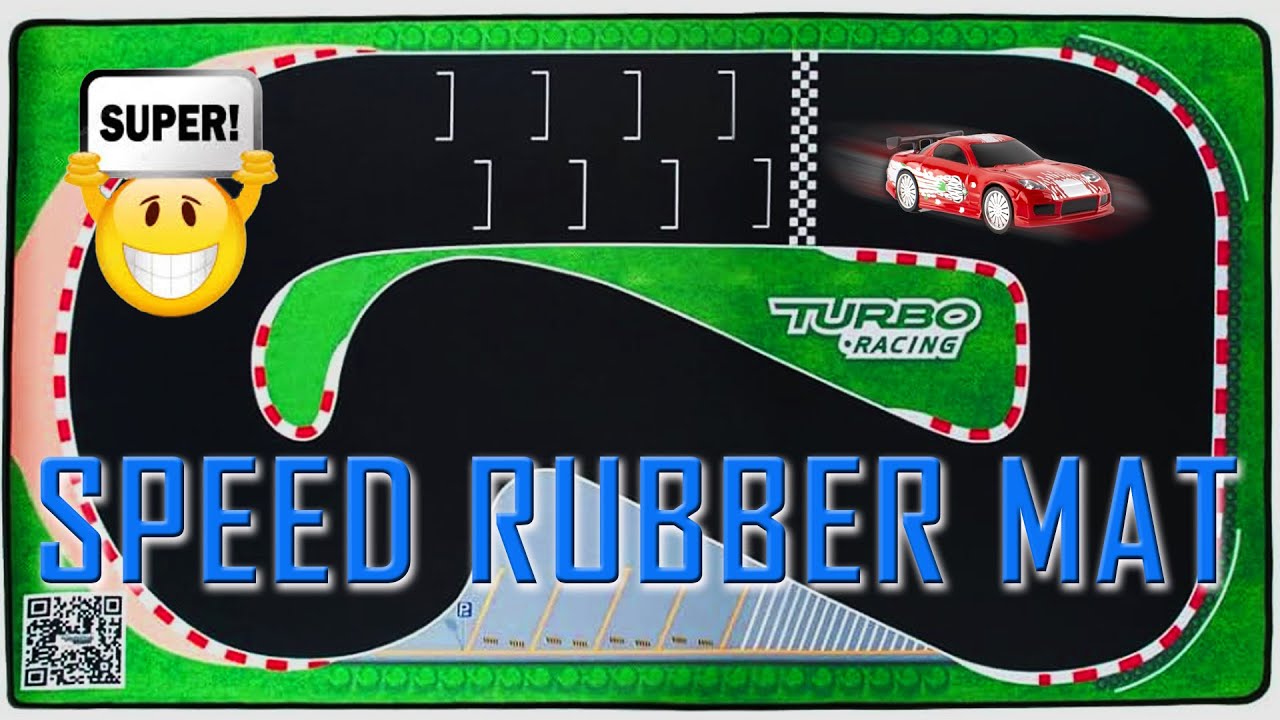 Small 95x50cm Turbo Racing Speed Rubber Mat 1/76 Speed RC C71 C72 C73 ...