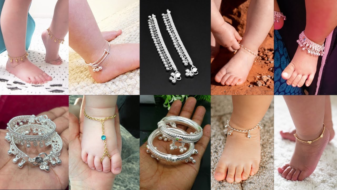 Cute Baby Payal Collection 2025//Silver Anklets For Baby Kids//Silver ...