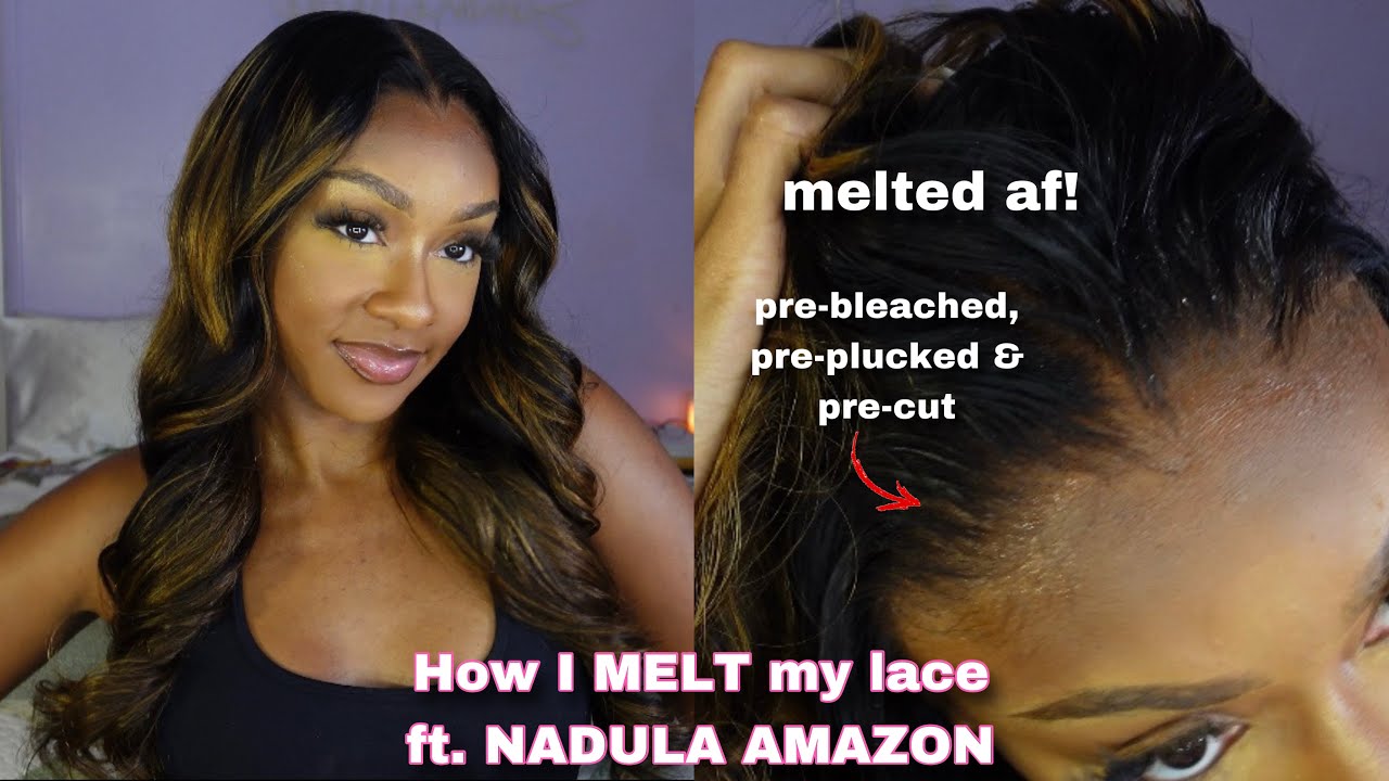 NADULA Balayage Brown Highlight AMAZON wig | SUPER MELTED LACE TUTORIAL ...