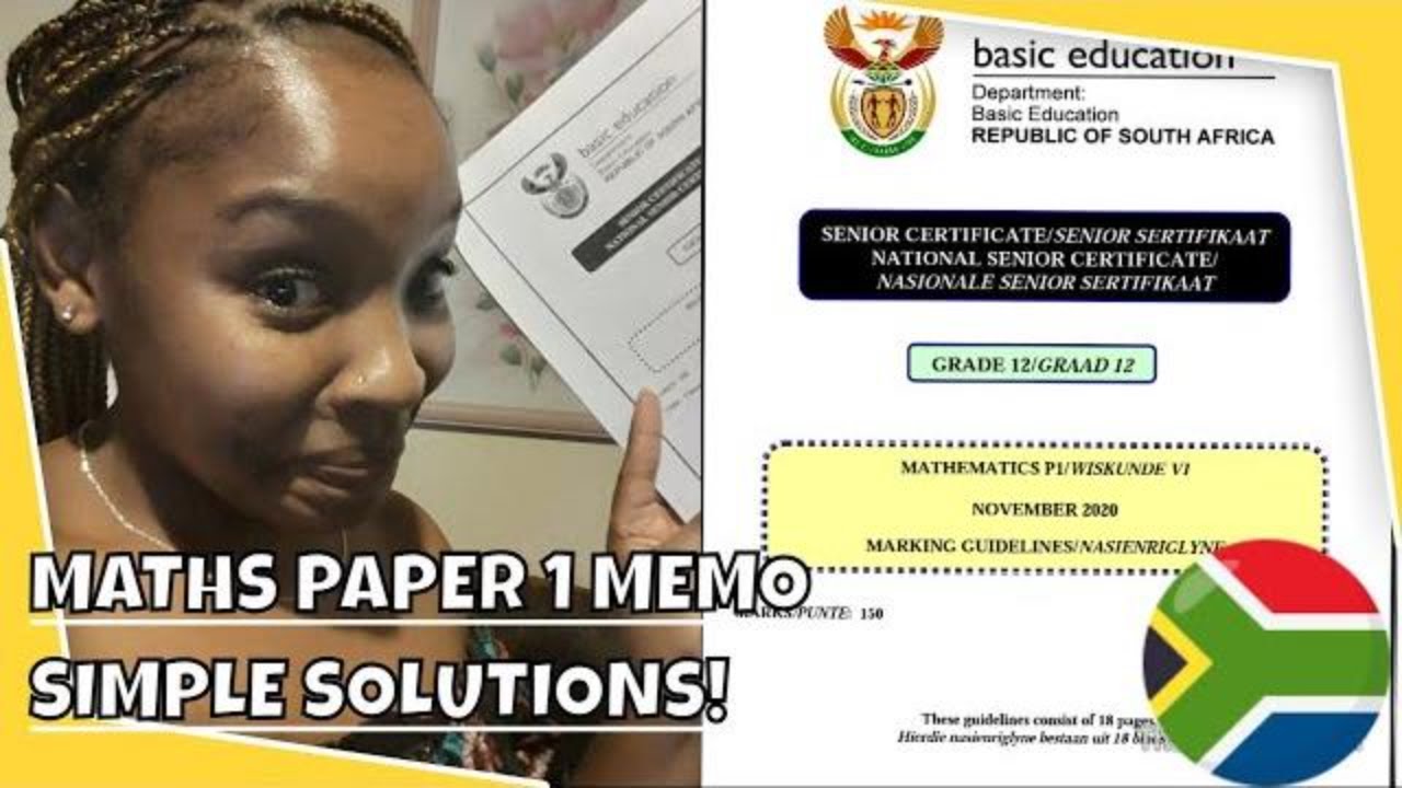 Solutions to the grade 12 mathematics paper 1 November 2020 exam ...