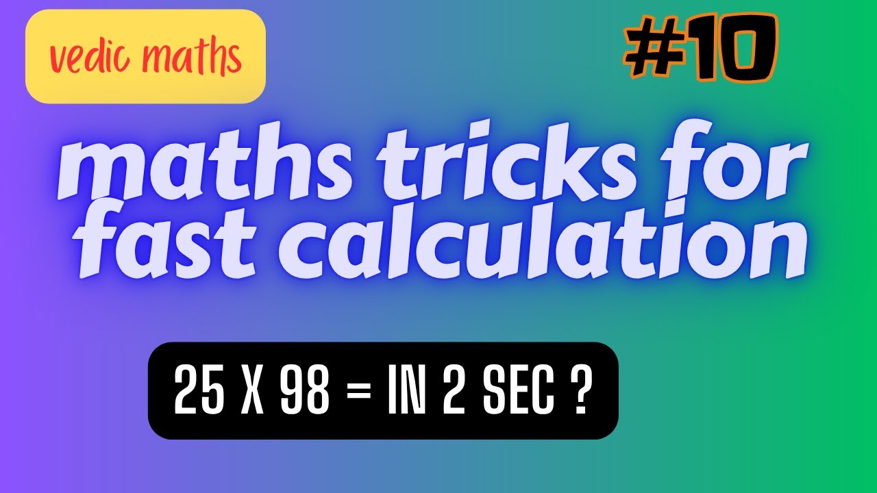 Maths Tricks for Fast Calculations ⚡ | Calculate Mentally in Seconds ...