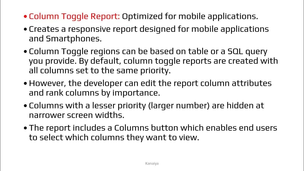 Type of Report in Oracle APEX - YouTube