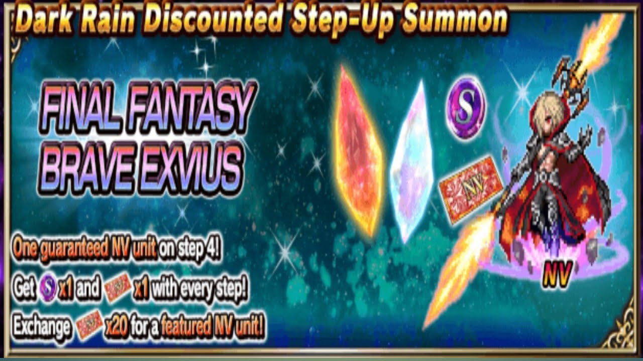 FFBE GL - Dark Rain Step-Up Summon Banner Pulls - YouTube