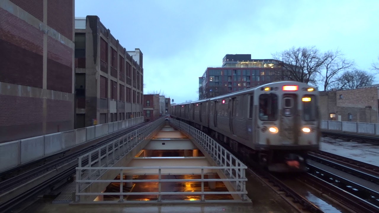 CTA L: 95th/Dan Ryan bound 5000 Series Red Line Train entering ...