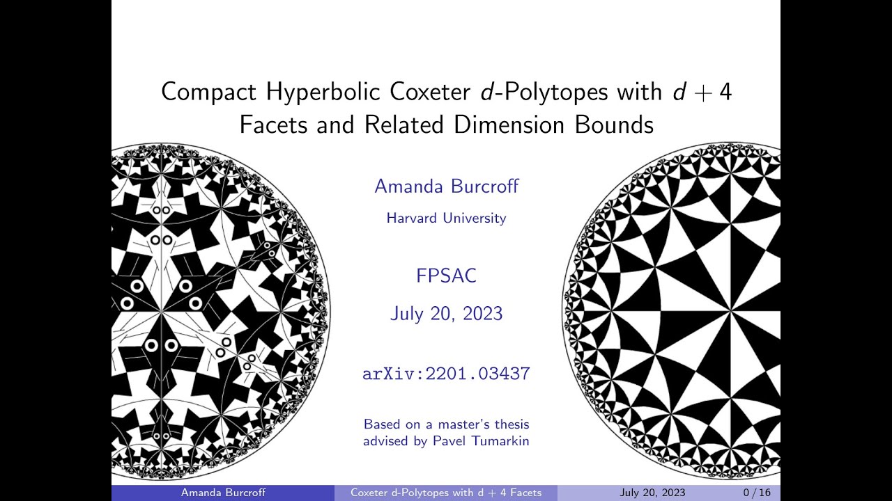 Burcroff: Compact Hyperbolic Coxeter d-Polytopes with d + 4 Facets ...