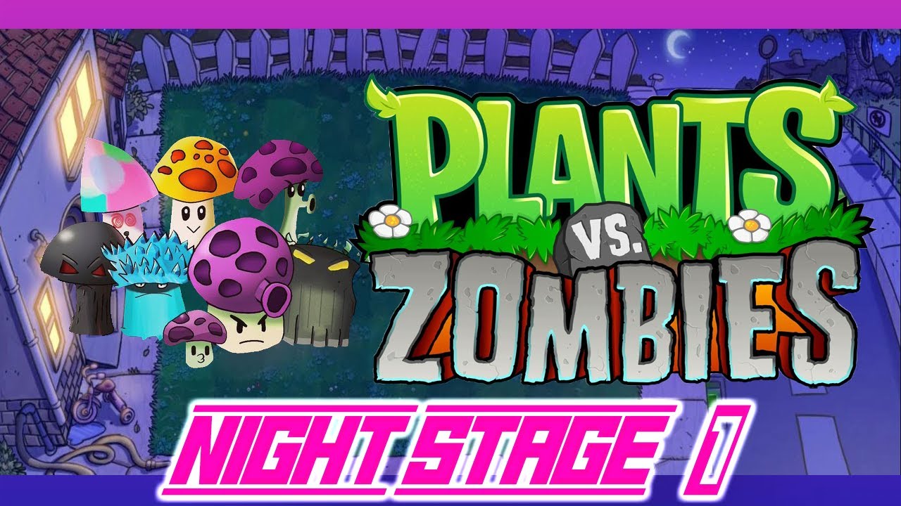 pvz : Plants vs Zombies : Night stage 1: How to defeat Zombies - YouTube
