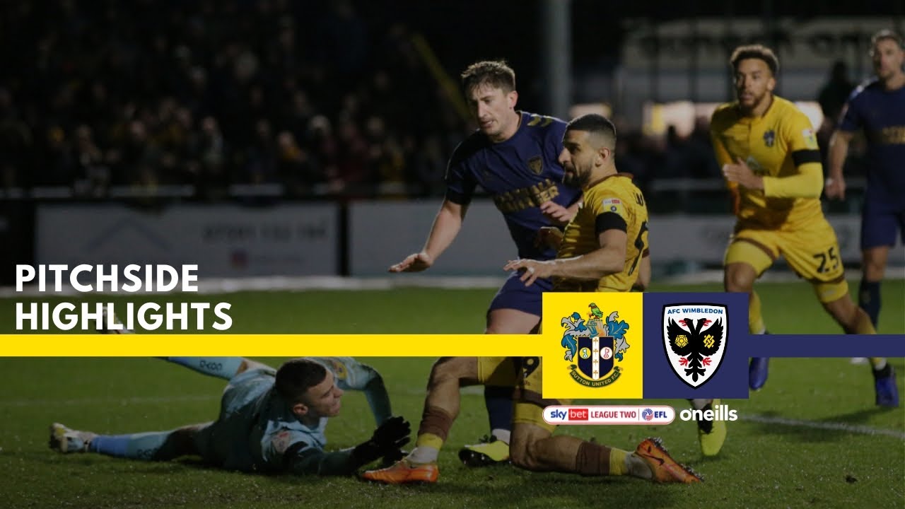 U’s Pitch Side View - AFC Wimbledon 01/01/23 EFL2 - YouTube