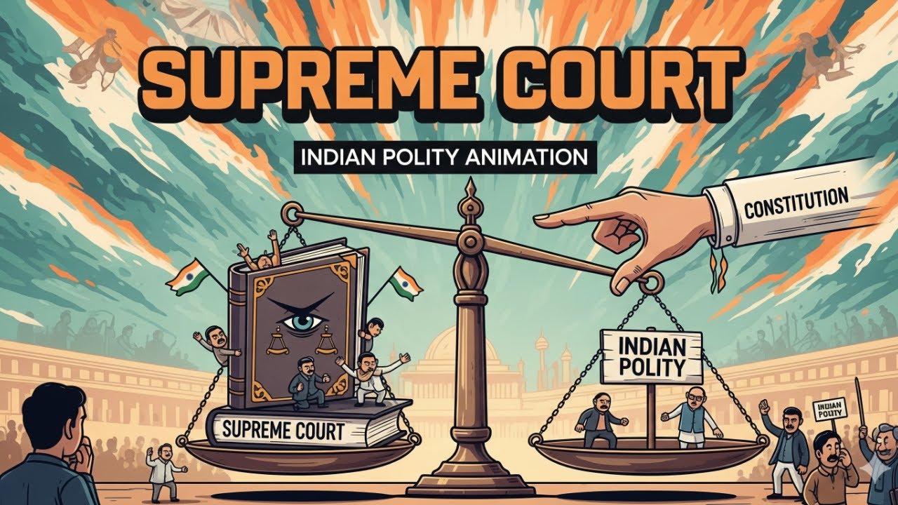 Supreme Court Animation | Indian Polity Laxmikant | UPSC, PCS, SSC ...