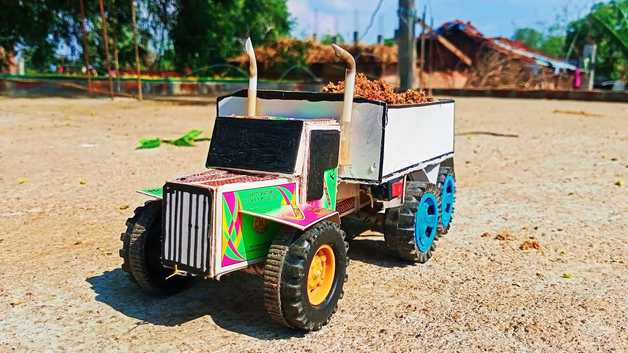 How to make machis box loding tirk with machis box damper mini toy ...