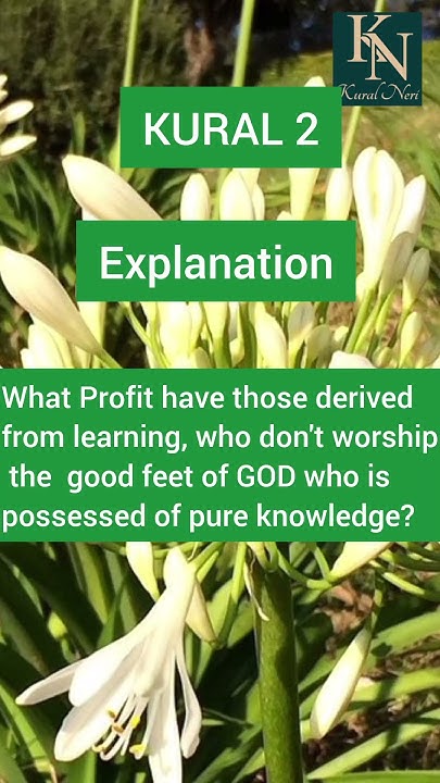 Kural 2 in English - YouTube