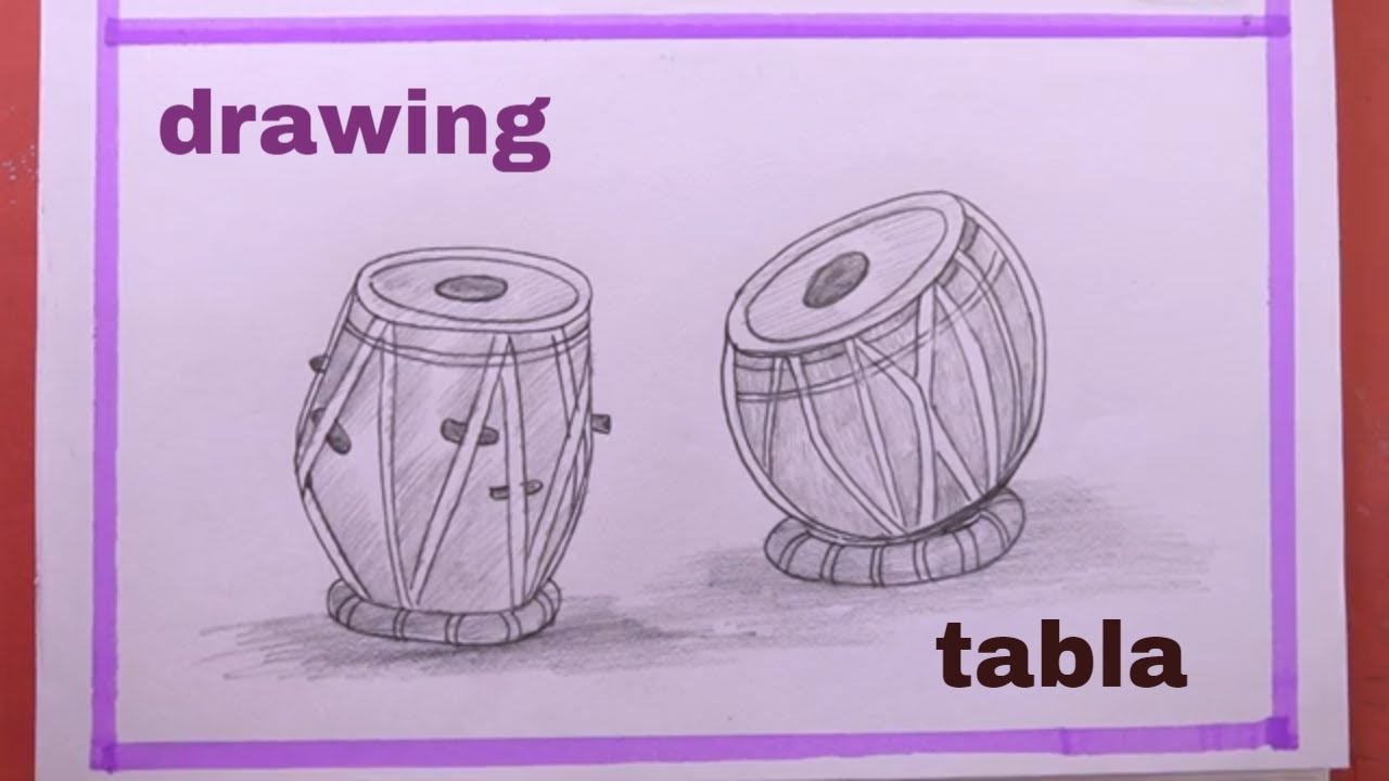 how to draw Tabla Easy/Drawing Tabla Step By Step - YouTube