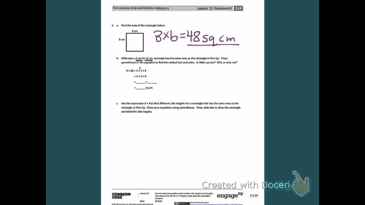 Engage NY Third Grade Module 4 Lesson 11 back - YouTube