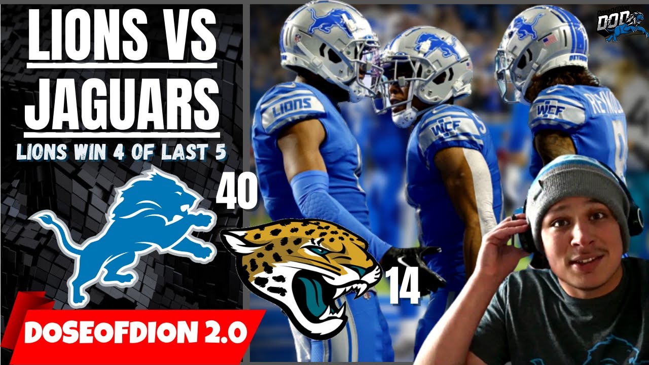 Lions SCORE EVERY DRIVE Win 40-14 Over Jaguars: Initial Reactions - YouTube
