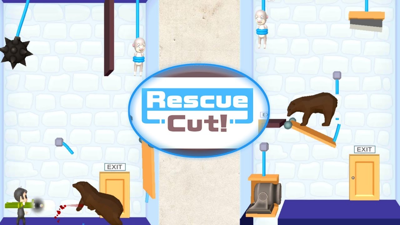 RESCUE CUT | RESCUE CUT BEST LEVELS | ROPE PUZZLE GAMEPLAY PART 6 ...