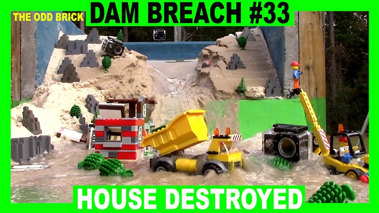 LEGO Dam Breach #33 - A House Destroyed - YouTube