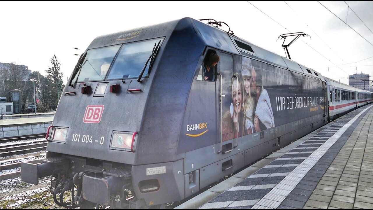 BR 101 004 "Bahn BKK" Werbelok in München Ost - YouTube