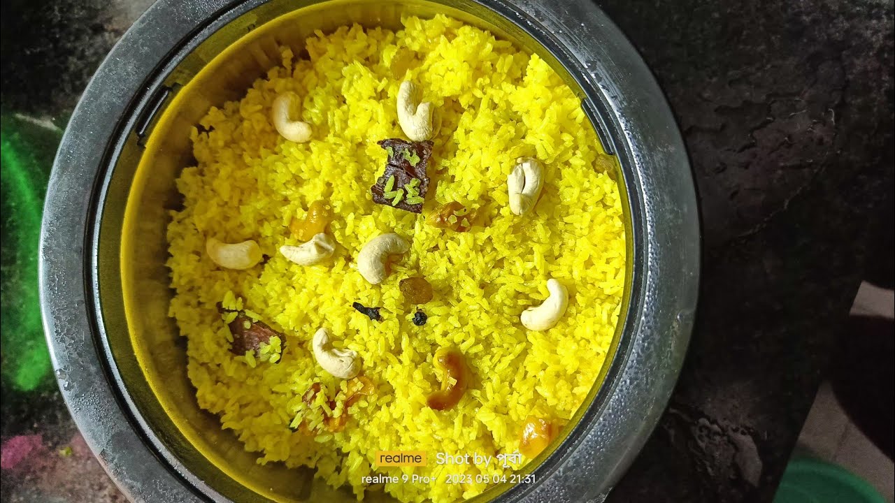 Basanti pulao recipe (gobindobhog ) - YouTube