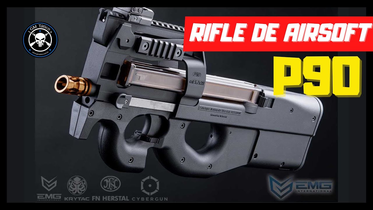 Review Airsoft P90 Krytac EMG Cybergun - YouTube