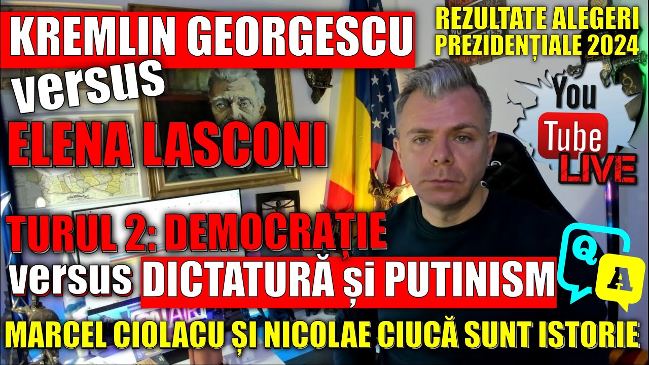 Rezultate alegeri: Kremlin Georgescu și Elena Lasconi în Turul 2 ...