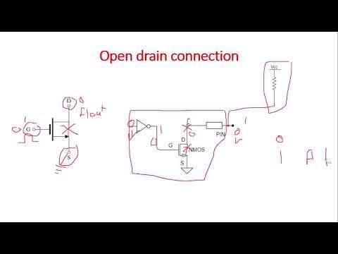 open drain connection in microcontroller - YouTube