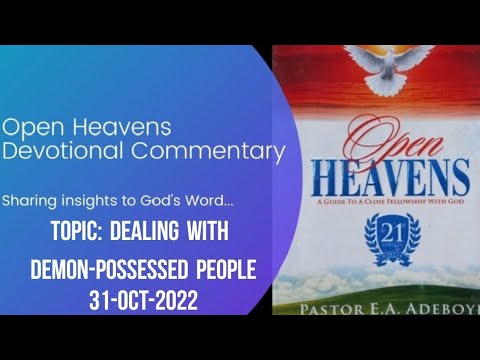 Open Heavens Devotional For Monday 31-10-2022 by Pastor Adeboye ...