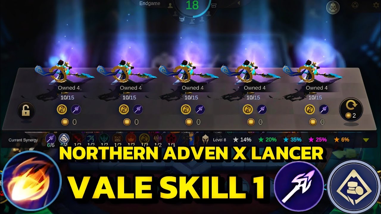 PERFECT WAY TO USE VALE SKILL 1 | NORTHERN ADVENTURE WITH LANCER MOBILE ...
