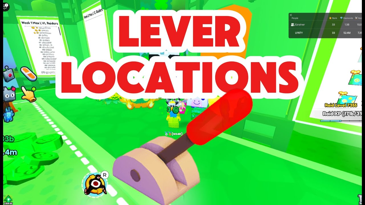 Lever Locations - Boss Chest Raid - Pet Simulator 99 #petsimualtor99 ...